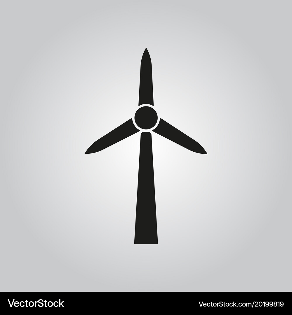 Windmill icon power and renewable generator Vector Image