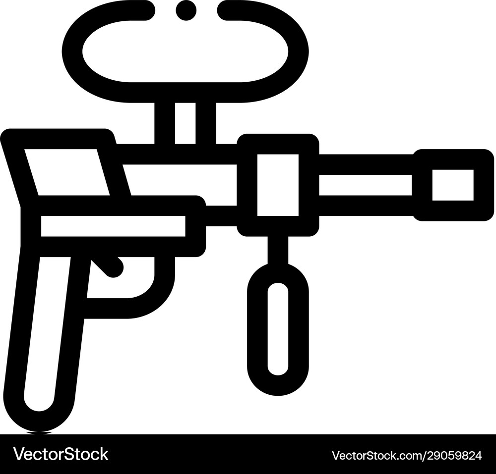 Paintball gun icon outline Royalty Free Vector Image