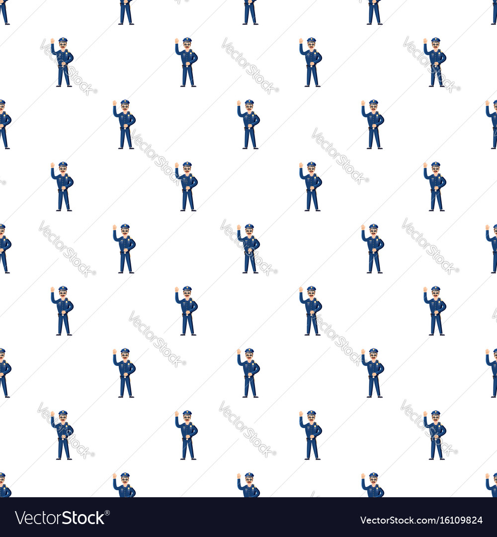 Policeman pattern Royalty Free Vector Image - VectorStock