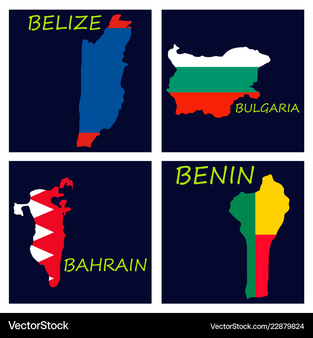 World map-countries in color on white background Vector Image