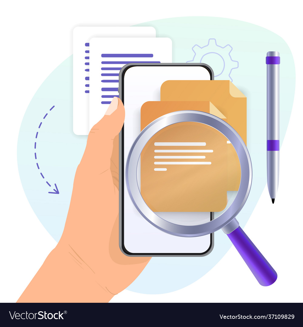 Electronic document concept Royalty Free Vector Image