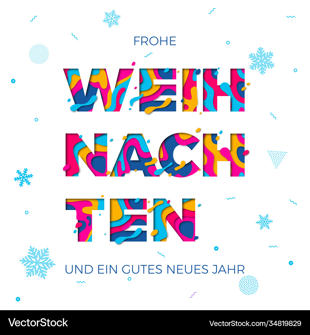 Frohe weihnachten merry christmas german greeting Vector Image