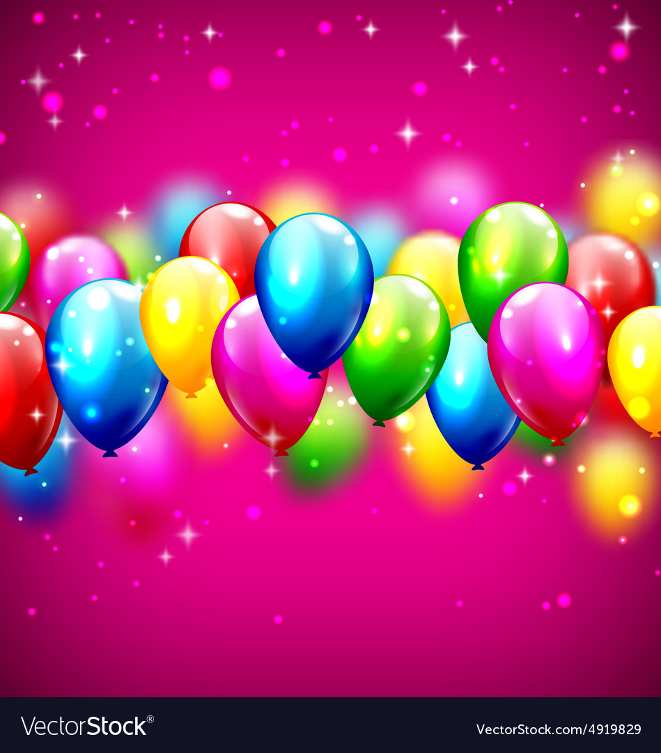 Multicolored inflatable celebration balloons Vector Image Multicolored inflatable celebration balloons Vector Image