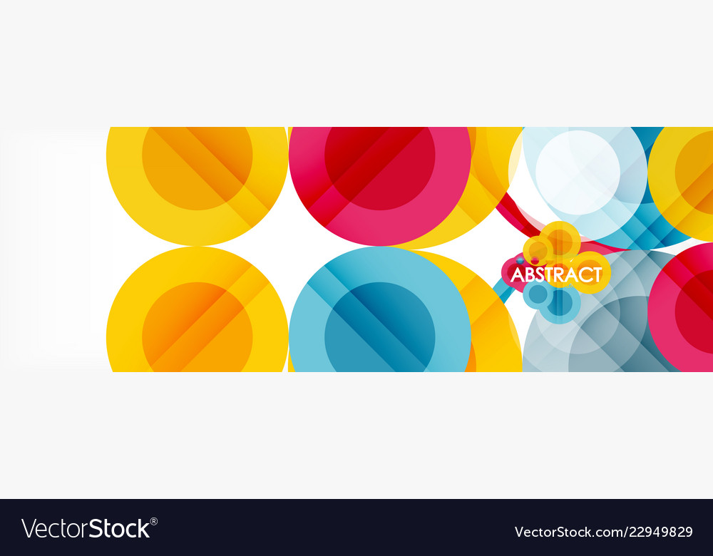 Overlapping circles design background Royalty Free Vector