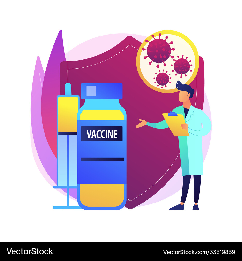 Coronavirus vaccine abstract concept Royalty Free Vector