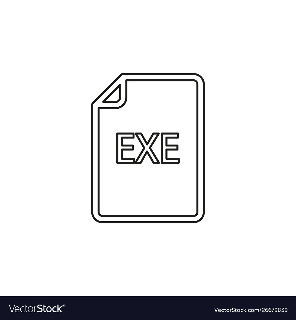 Download exe document icon - file format Vector Image