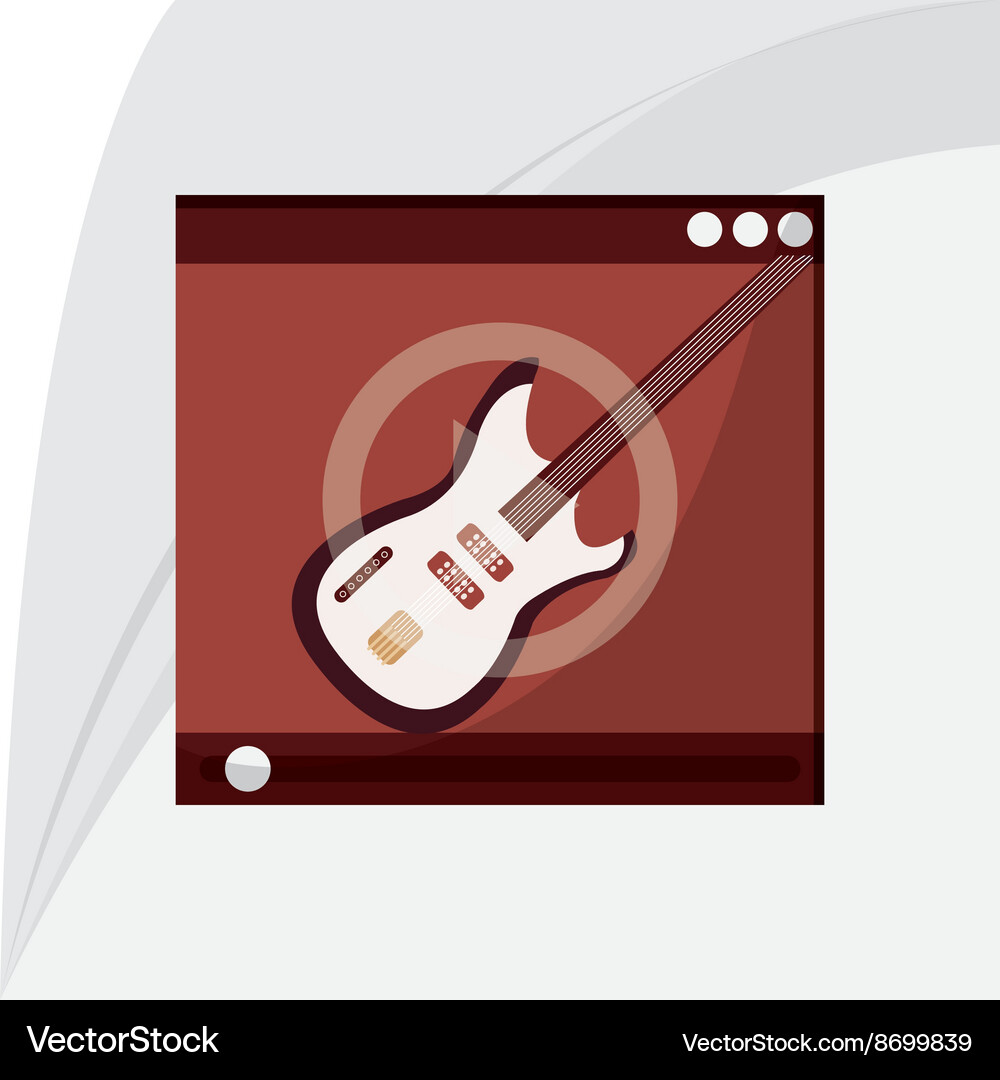 Music icon retro concept flat Royalty Free Vector Image
