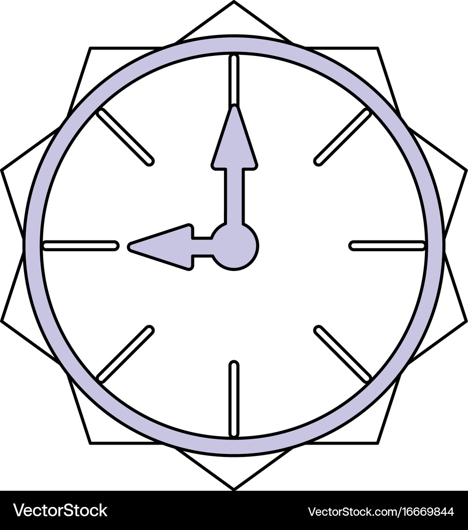Clock time isolated Royalty Free Vector Image - VectorStock