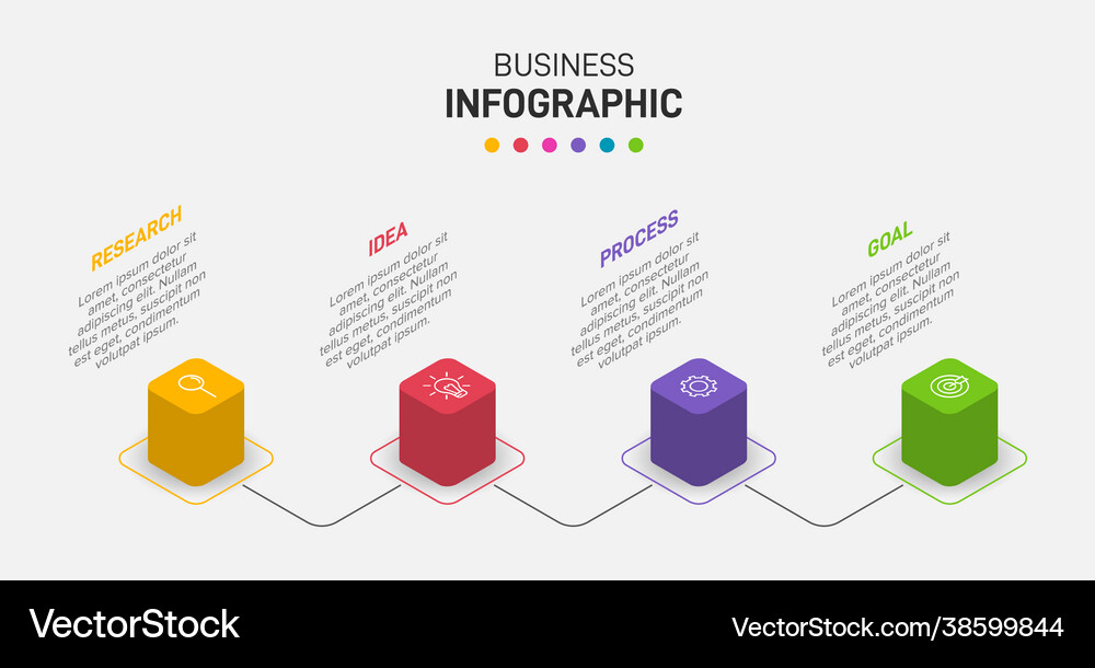Infographic design with icons and 4 options Vector Image