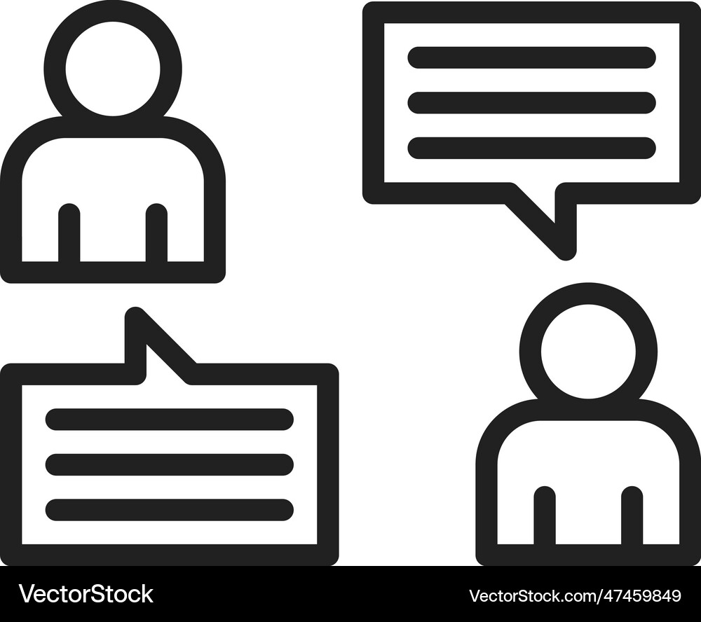 Business dialogue icon image Royalty Free Vector Image