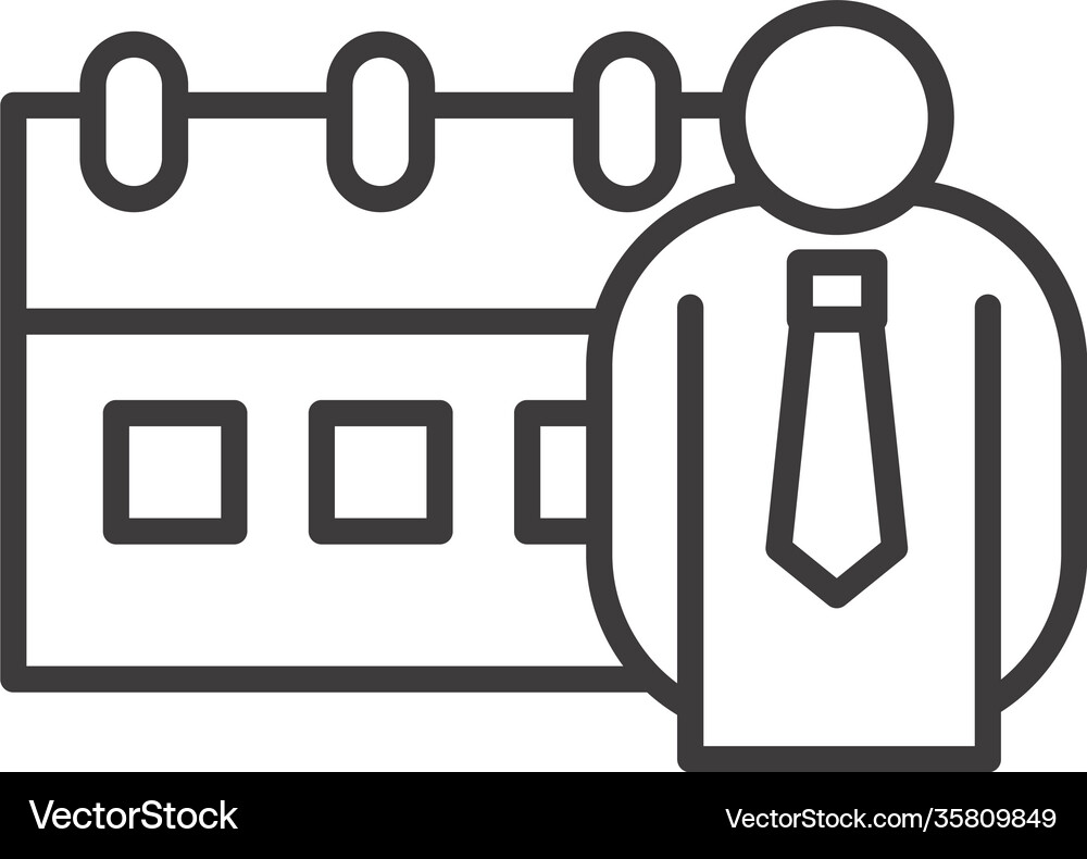 Businessman avatar with calendar design Royalty Free Vector