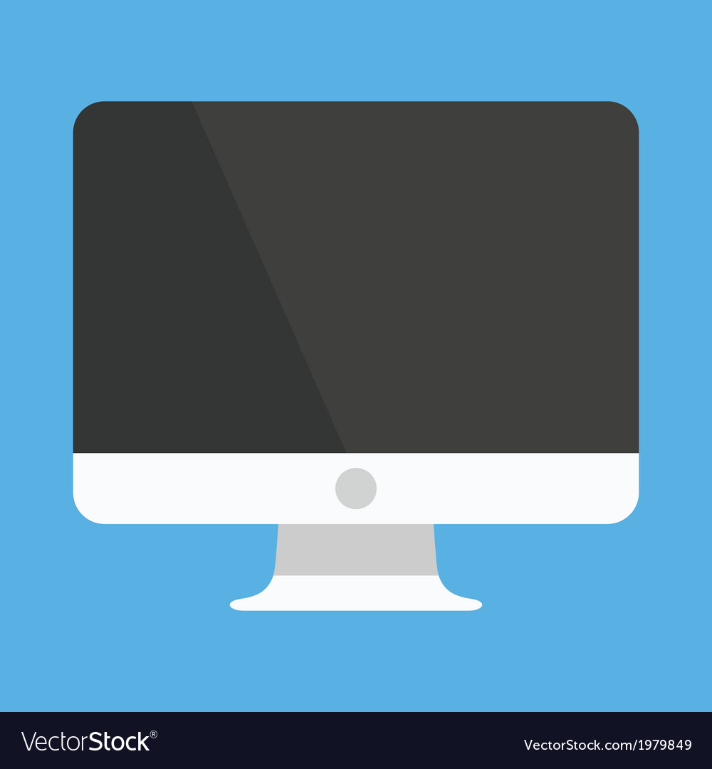 Computer display icon Royalty Free Vector Image