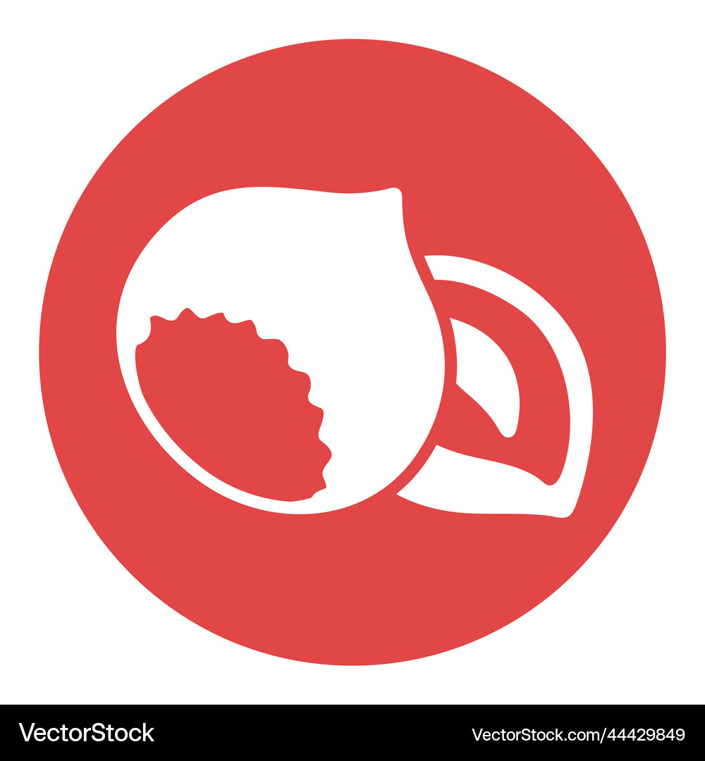 Hazelnut isolated design icon fruit sign Vector Image