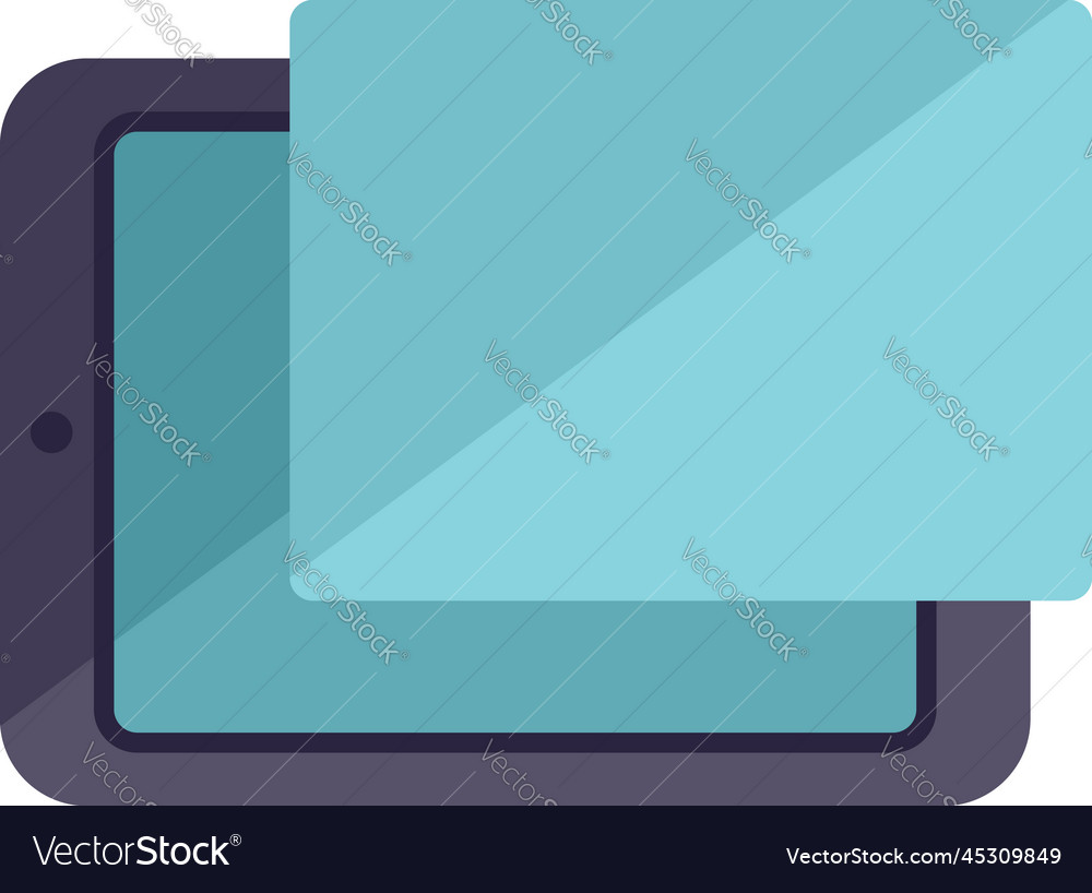 Tablet screen protector icon flat fix cell Vector Image