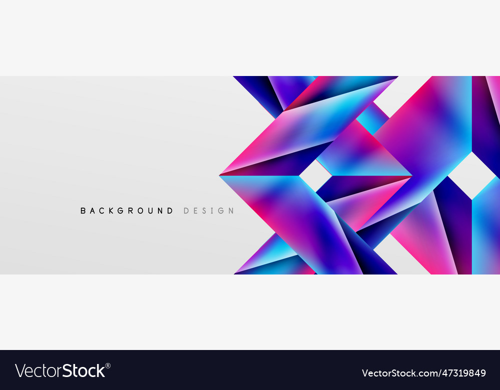 Triangle fluid color gradient abstract background Vector Image