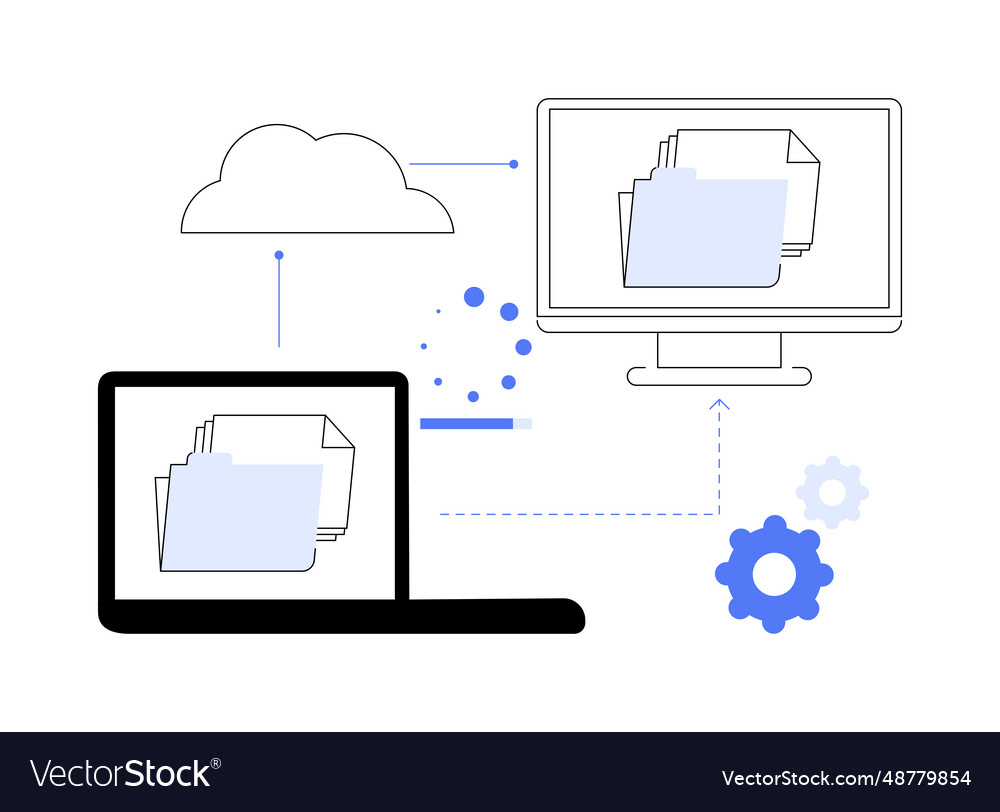 Data migration abstract concept Royalty Free Vector Image Data migration abstract concept Royalty Free Vector Image