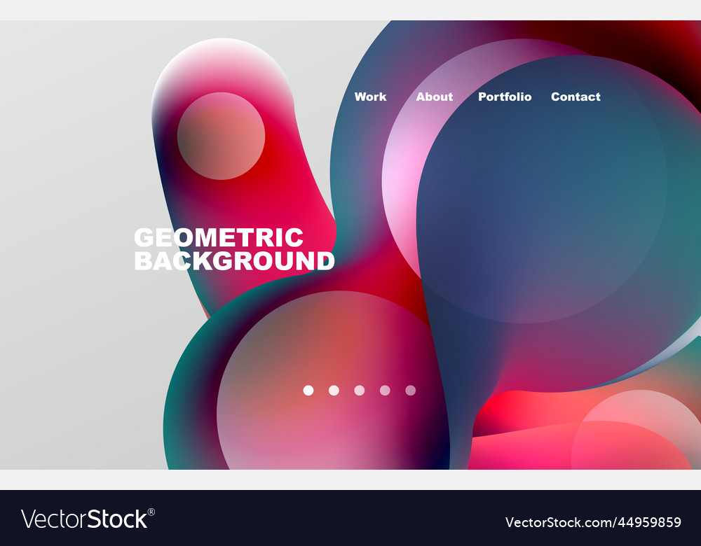 Abstract liquid background for your landing page Vector Image