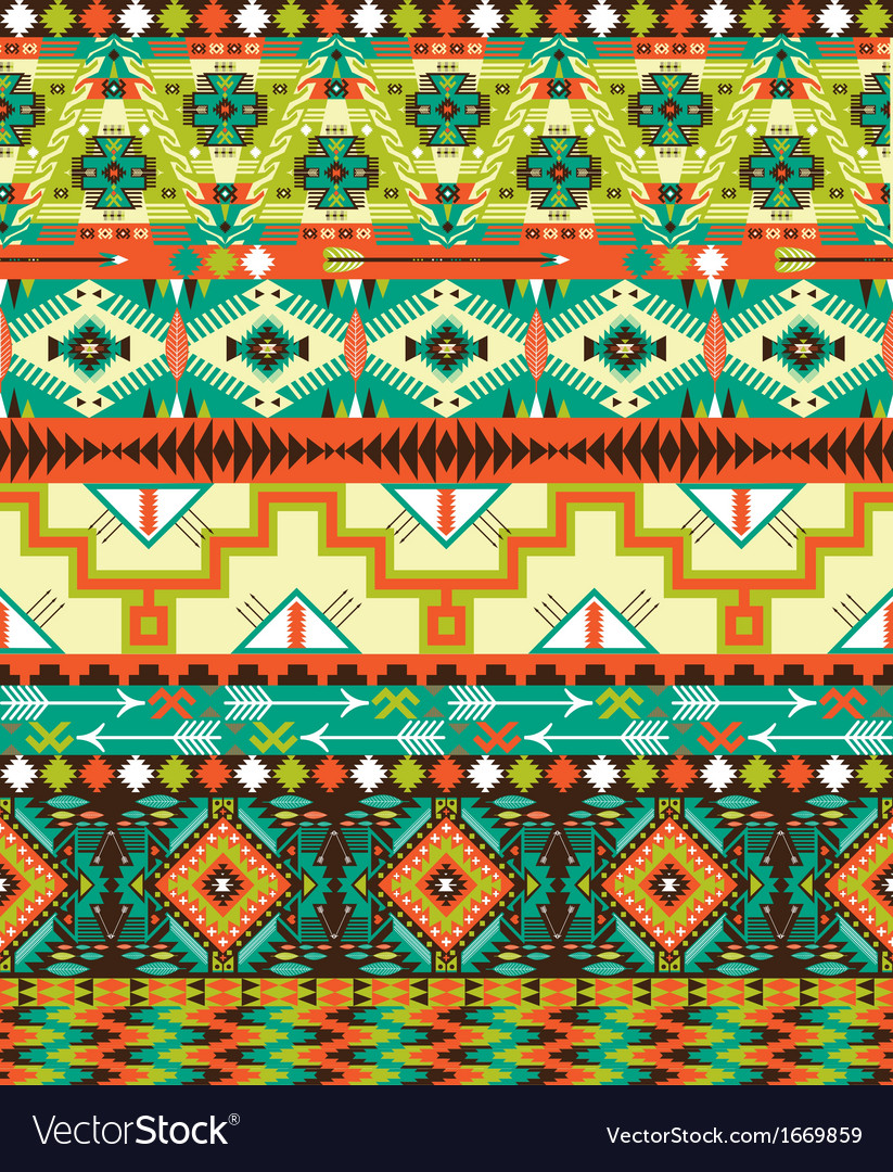 Aztec geometric seamless pattern Royalty Free Vector Image