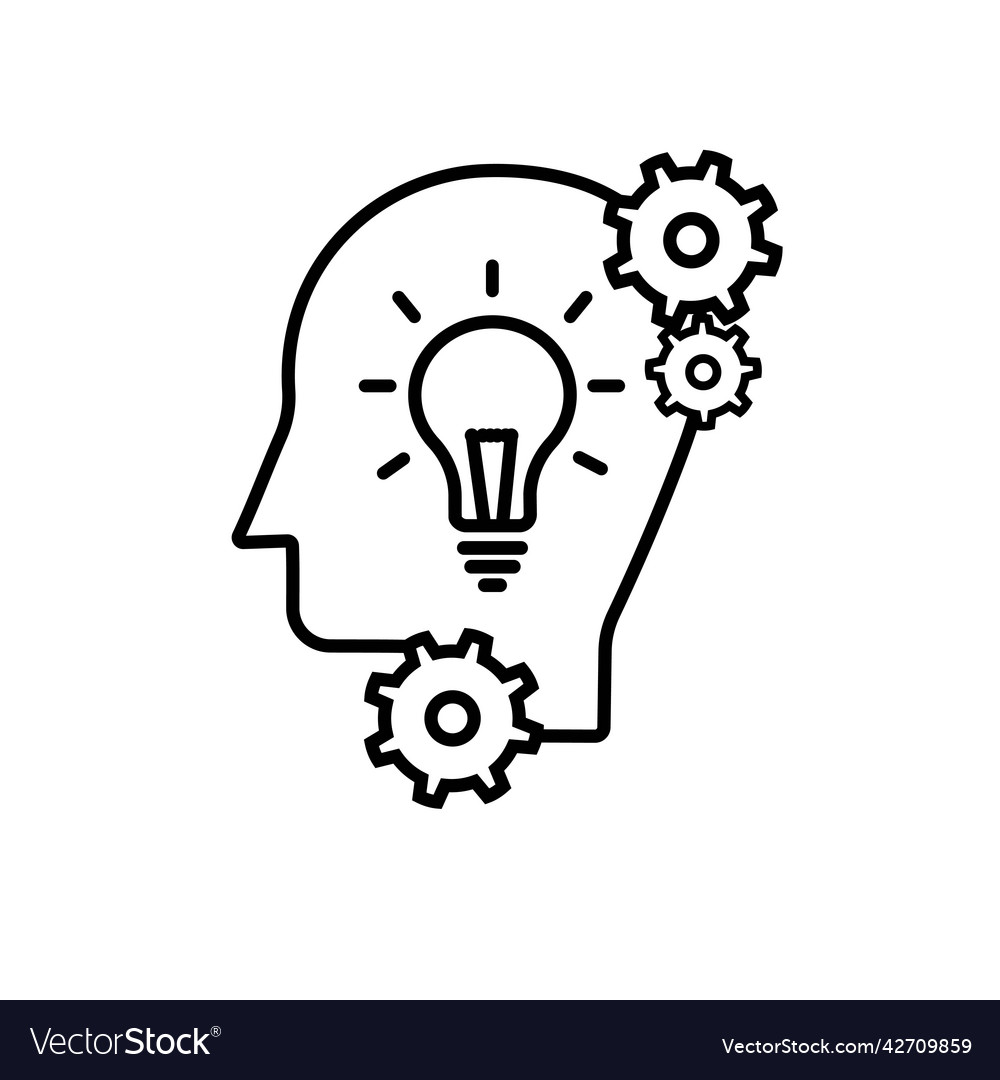 Head with lamp idea generation icon Royalty Free Vector Head with lamp idea generation icon Royalty Free Vector