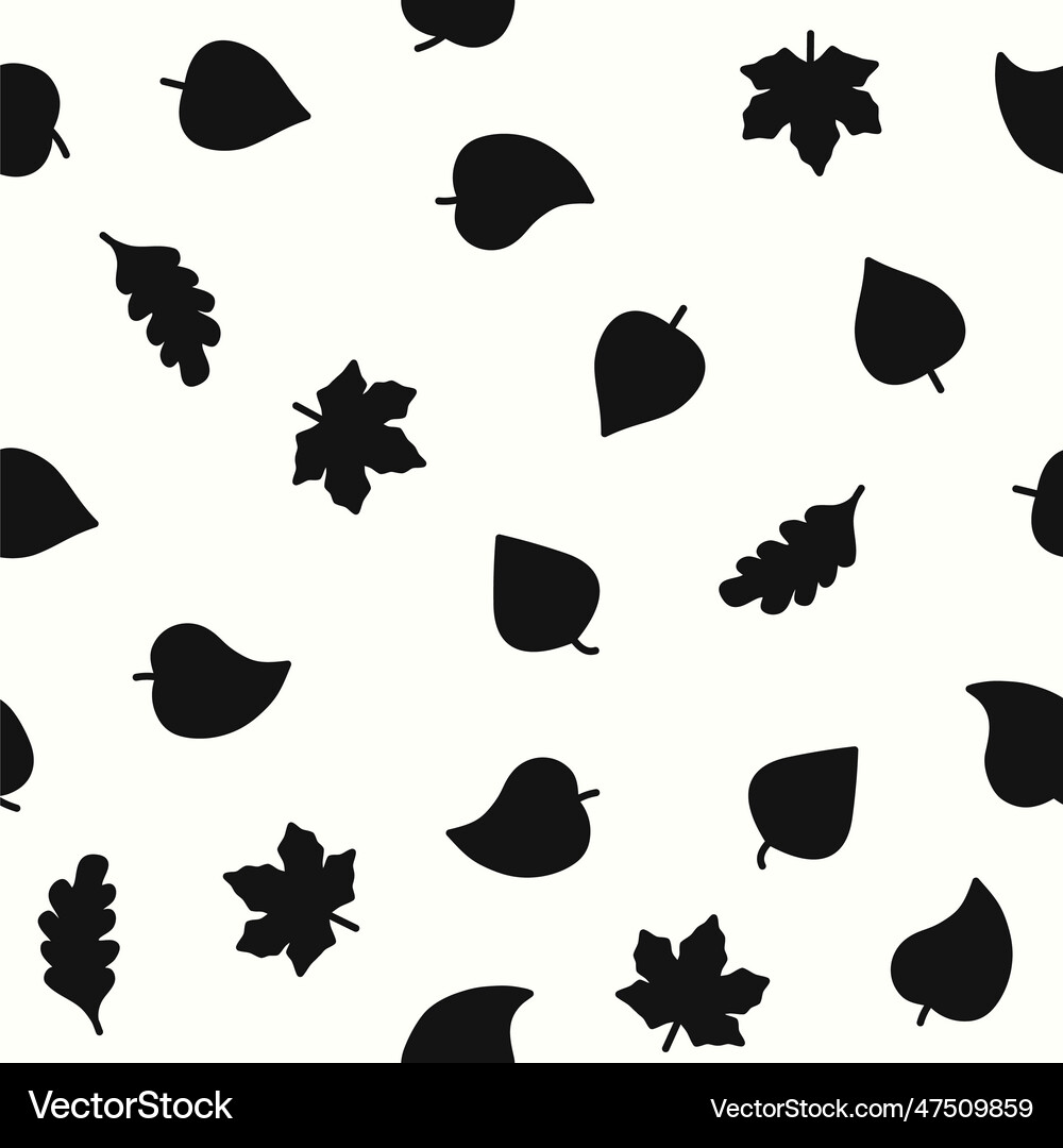 Leaf pattern on white background Royalty Free Vector Image
