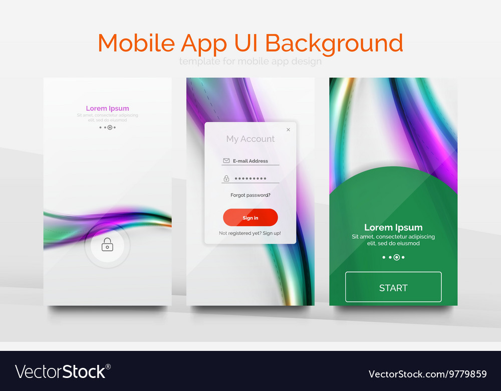 Mobile application interface background design Vector Image