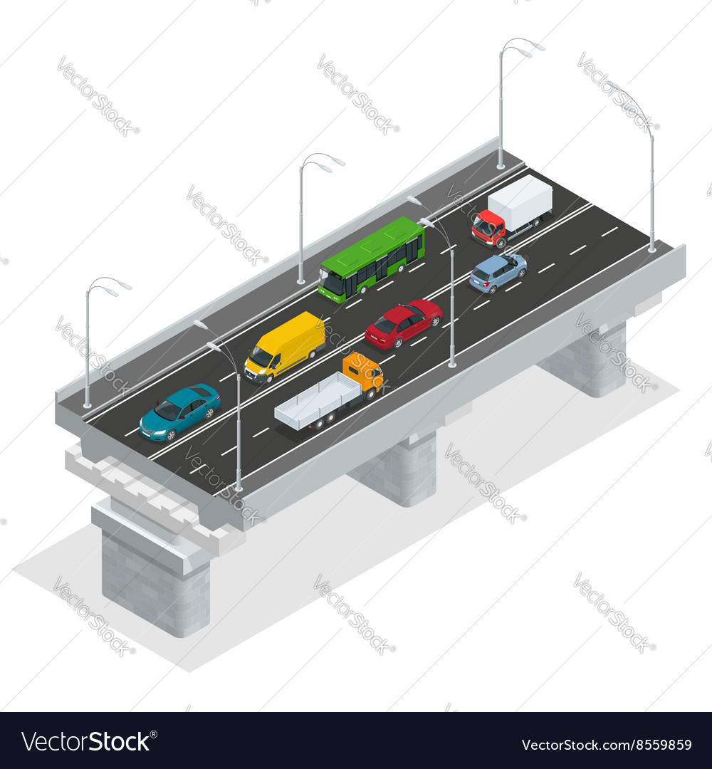 Overpass elevated road Royalty Free Vector Image