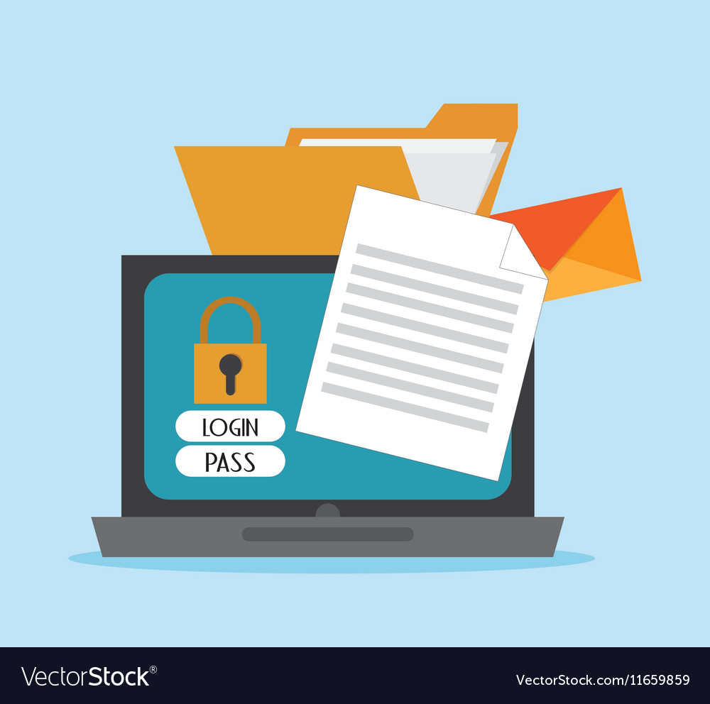 Security data and cyber system design Royalty Free Vector