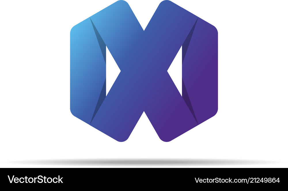 Abstract Geometric Letter X Logo Template Vector Image