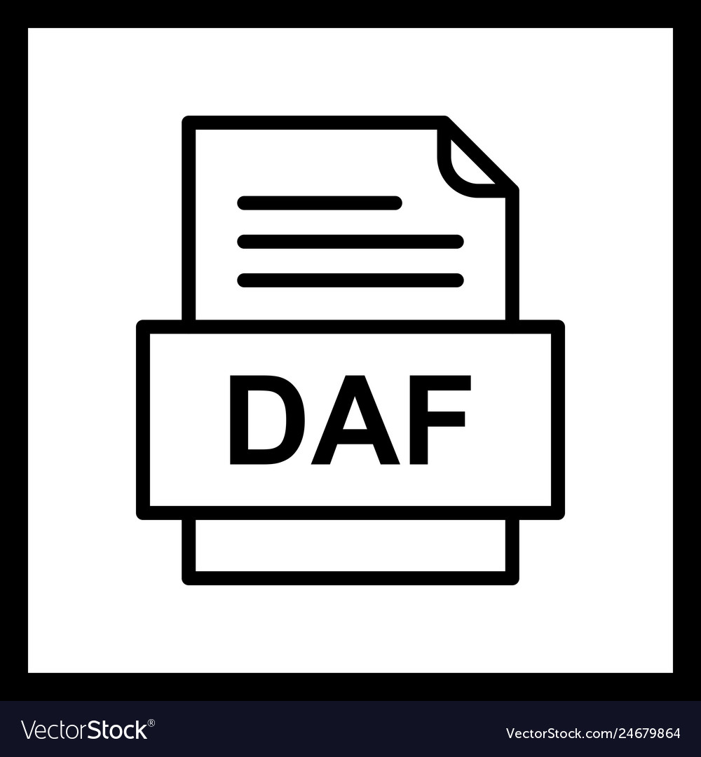 Daf file document icon Royalty Free Vector Image