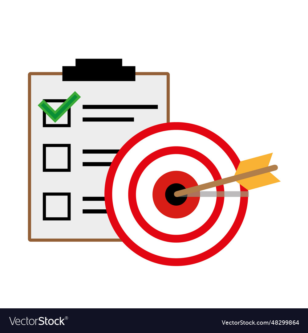 Goal target objective success business Royalty Free Vector
