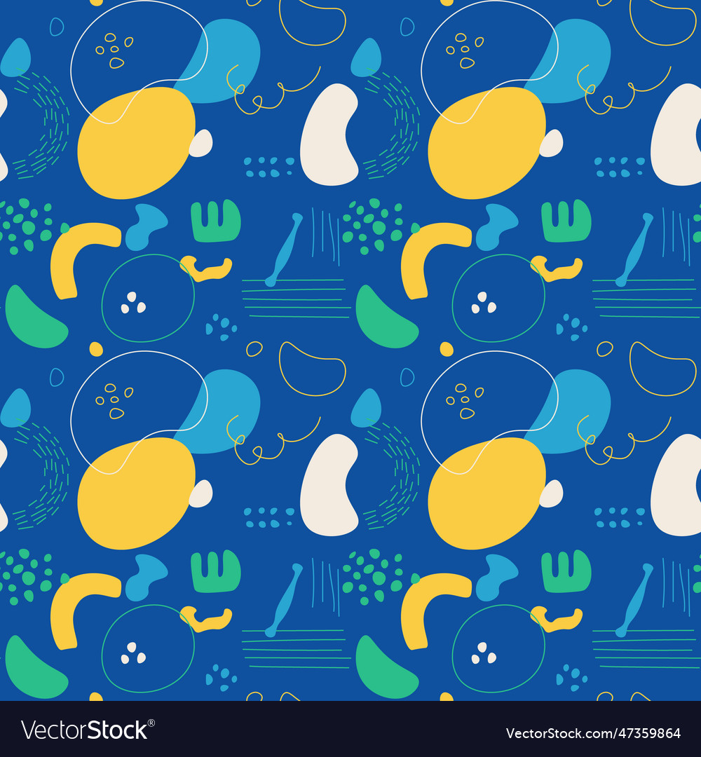 Hand drawn pattern background with abstract shape Vector Image