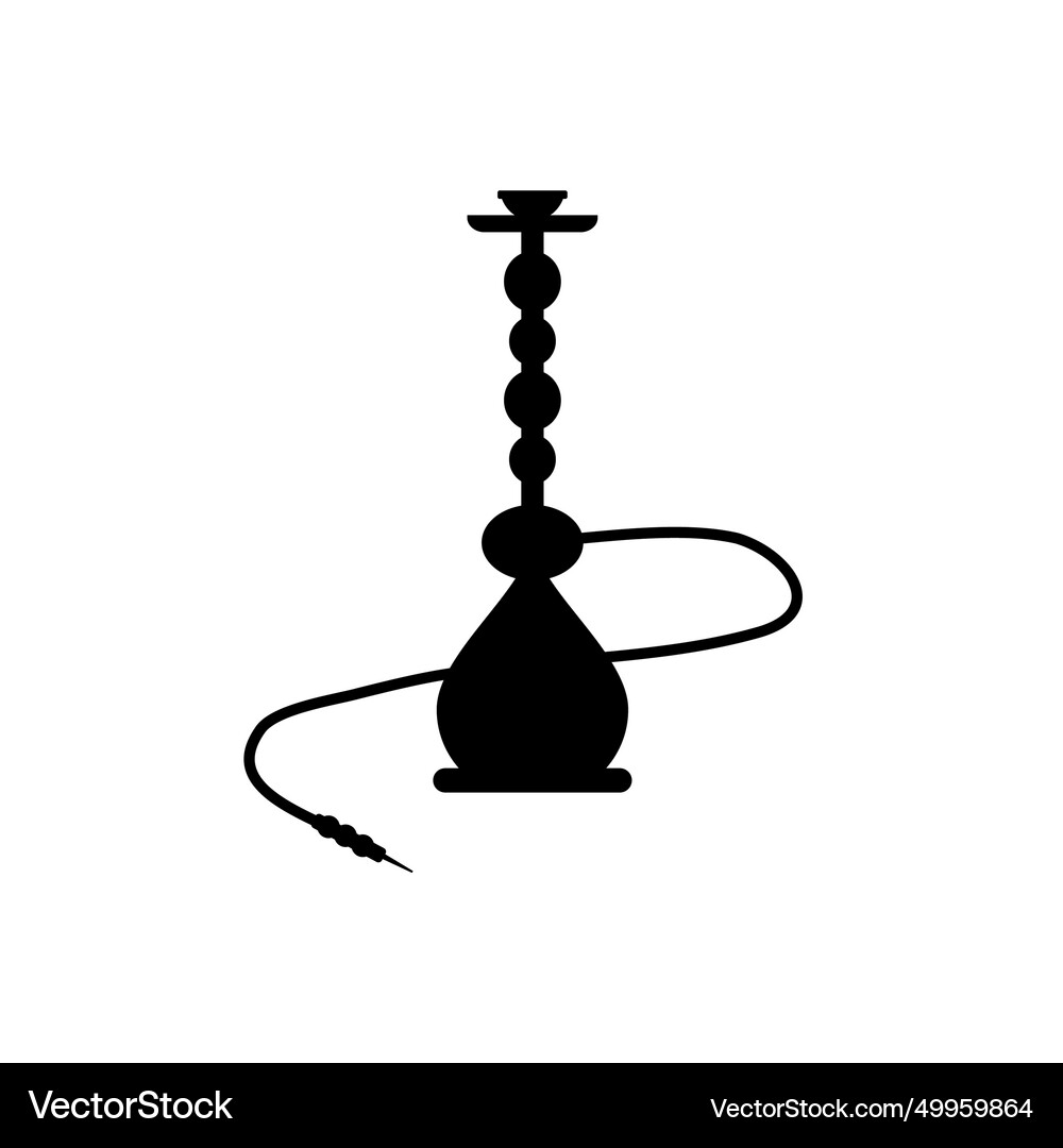 Hookah icon on white Royalty Free Vector Image