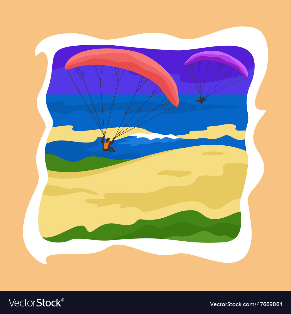 Parachuting Royalty Free Vector Image - VectorStock