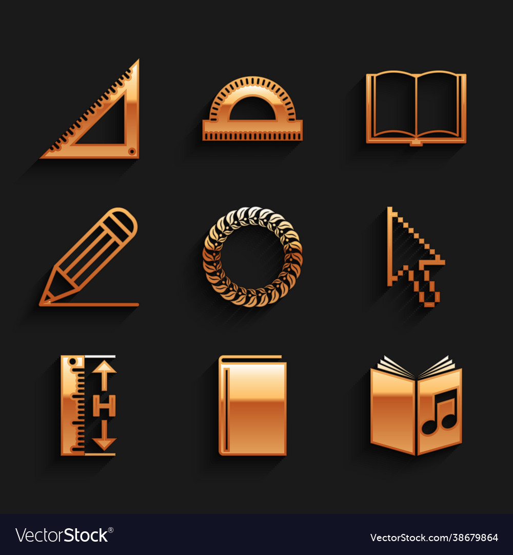 Set laurel wreath book audio book pixel arrow Vector Image Set laurel wreath book audio book pixel arrow Vector Image