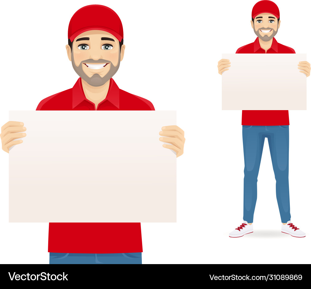 Delivery man Royalty Free Vector Image - VectorStock