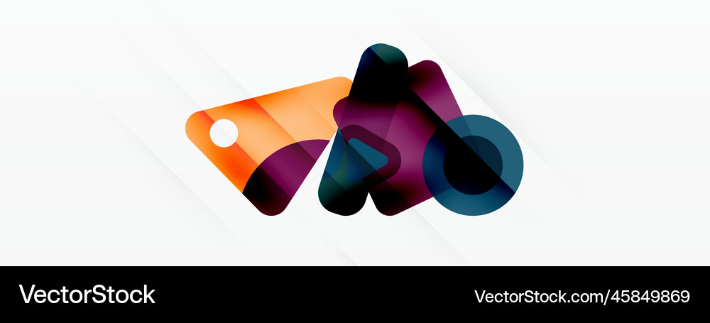 Line triangle square and circle primitive Vector Image
