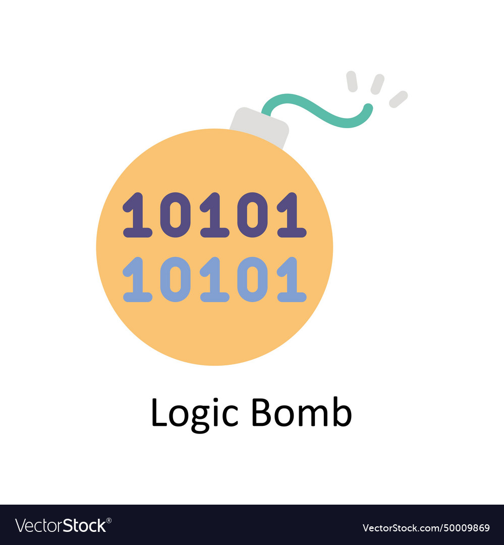 Logic bomb flat icon style e Royalty Free Vector Image