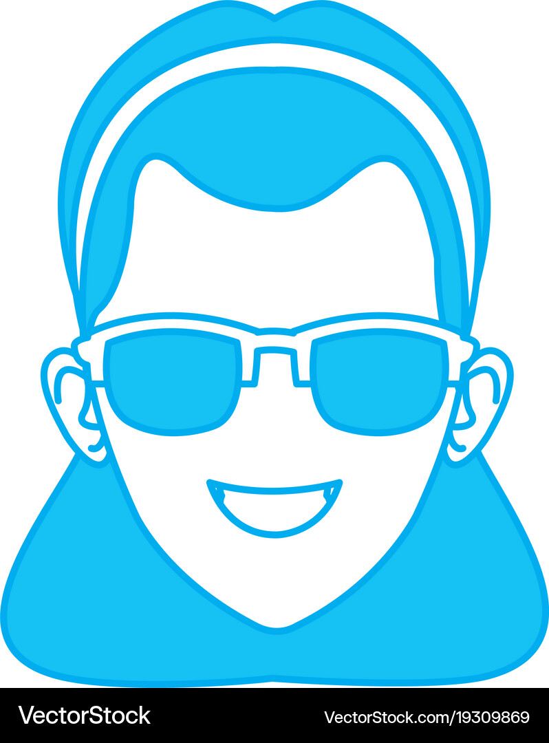 Woman face with sunglasses Royalty Free Vector Image