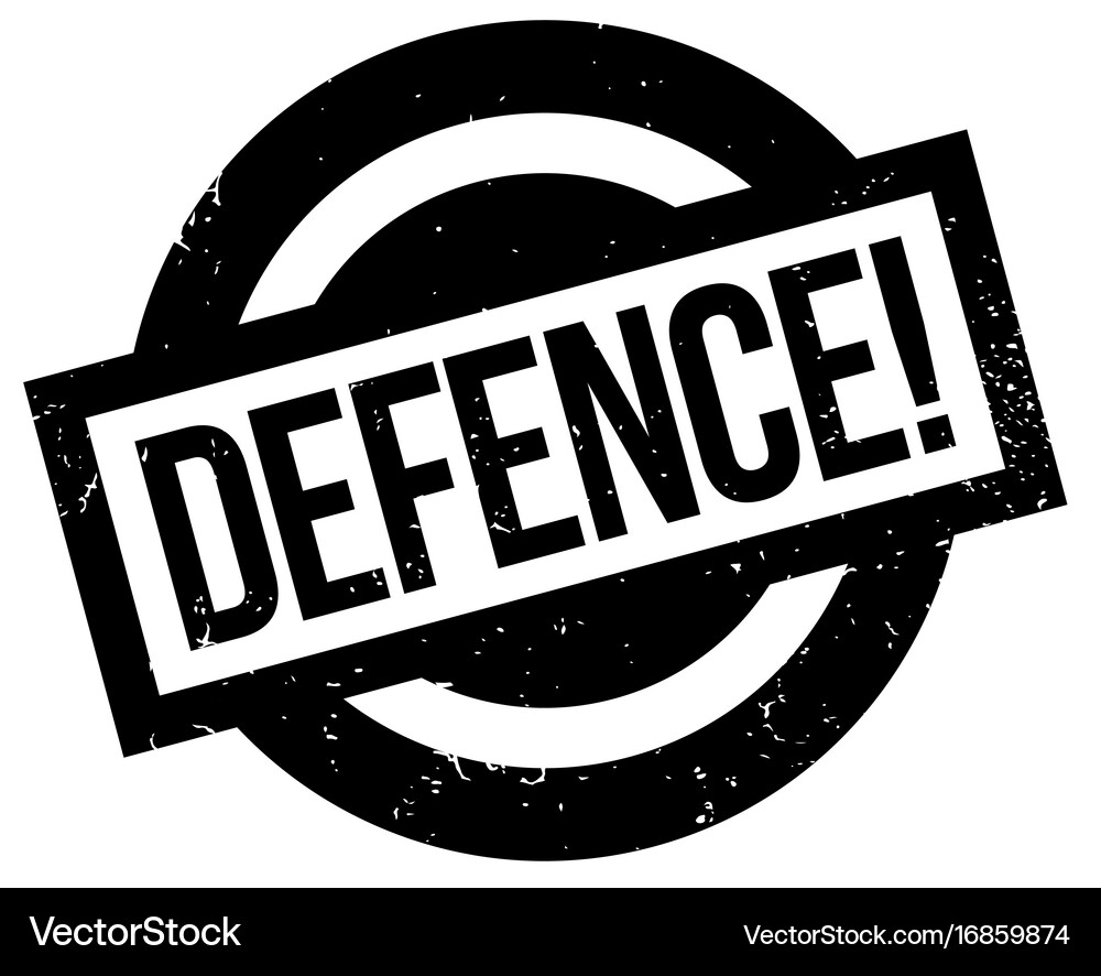 Defence rubber stamp Royalty Free Vector Image