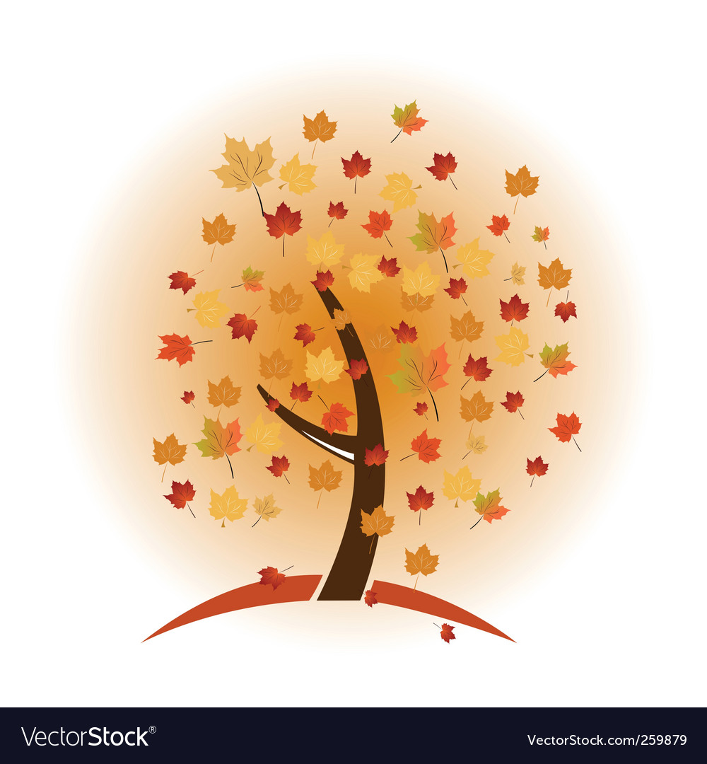 Autumn tree Royalty Free Vector Image - VectorStock
