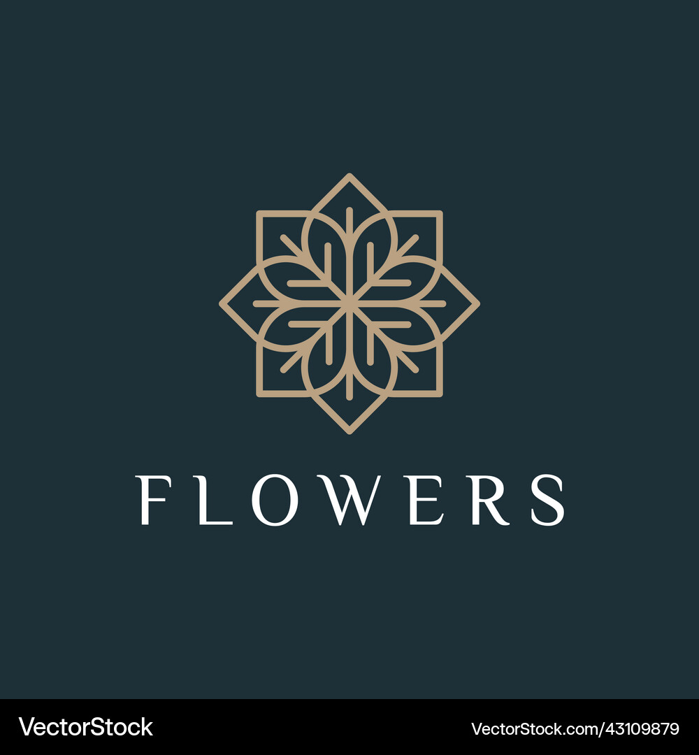 Geometric Flower Logo A Lotus Flower Featuring A Geometric Design At