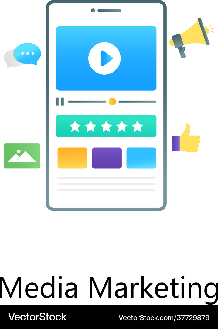 Media marketing Royalty Free Vector Image - VectorStock