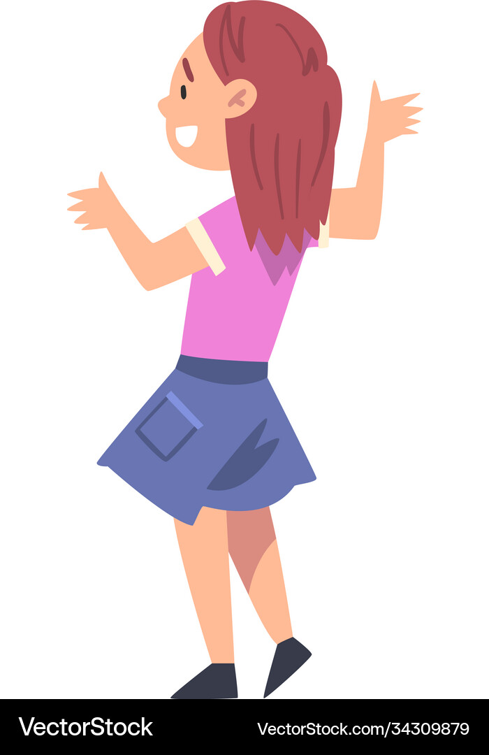 Side view cute happy smiling boy cartoon Vector Image