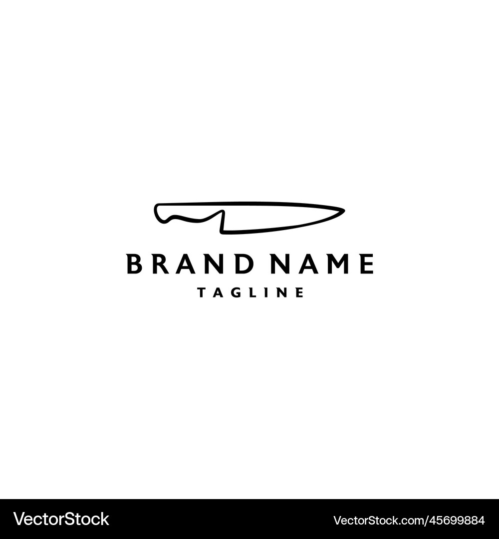 Chefs knife logo design Royalty Free Vector Image