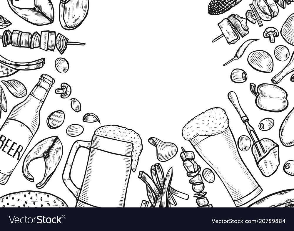 Grill Menu Design Template Royalty Free Vector Image