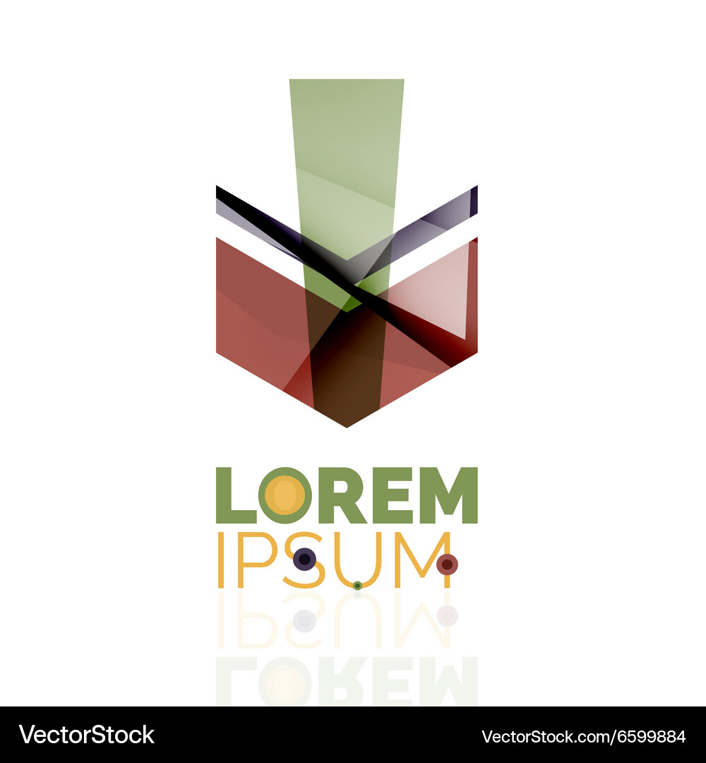 Logo abstract geometric business icon Royalty Free Vector