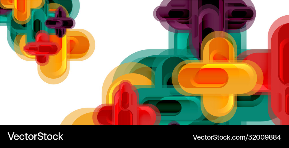 Modern glass cross shape abstract Royalty Free Vector Image