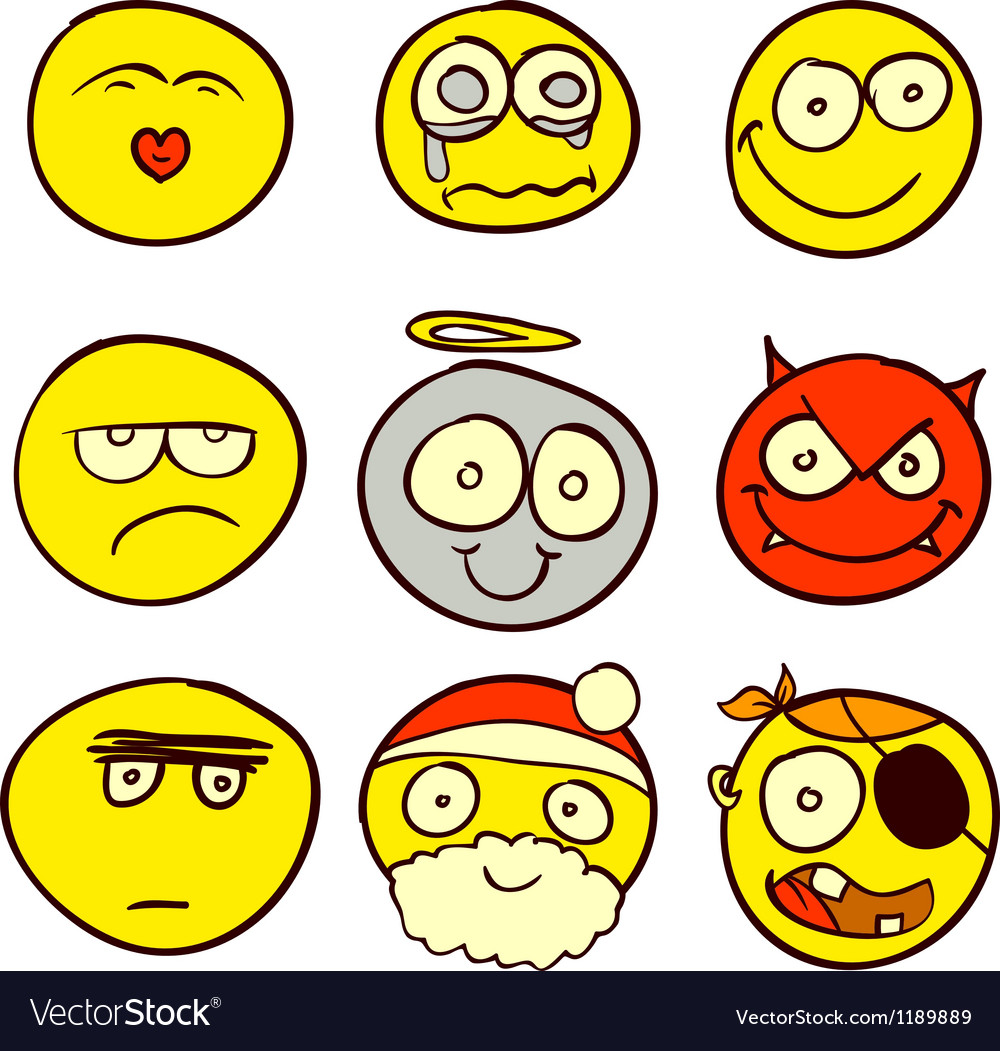 Smiley doodle 1 Royalty Free Vector Image - VectorStock