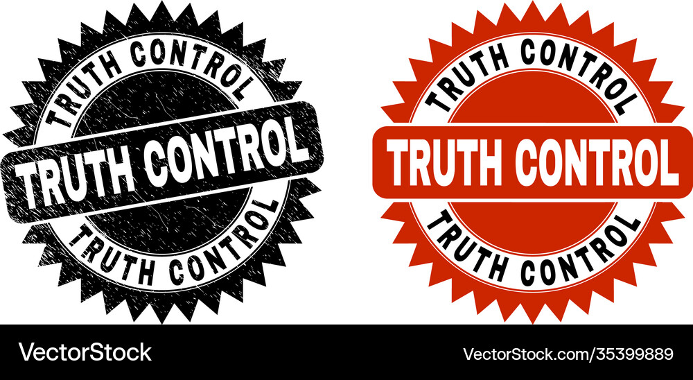 Truth control black rosette watermark with grunged