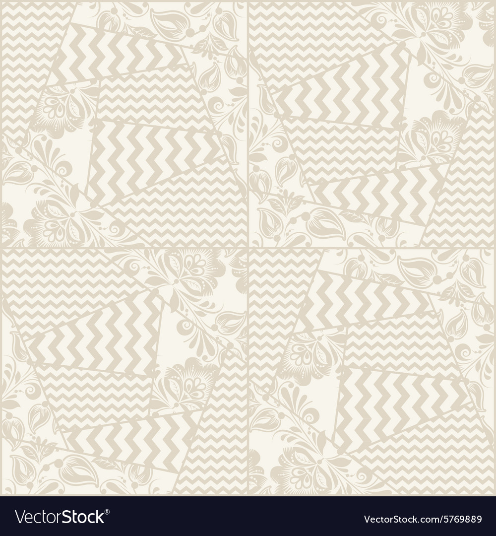 Vintage seamless patchwork pattern Royalty Free Vector Image